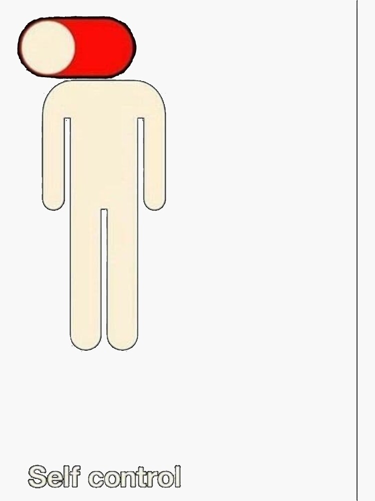 "Self Control ! " Sticker for Sale by ZoroTheOne | Redbubble