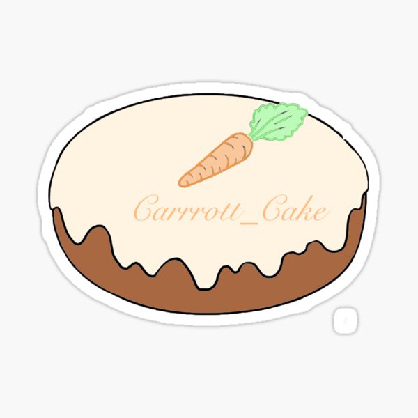 "Carrrott_Cake fan sticker!!!" Sticker by carrrottcake | Redbubble