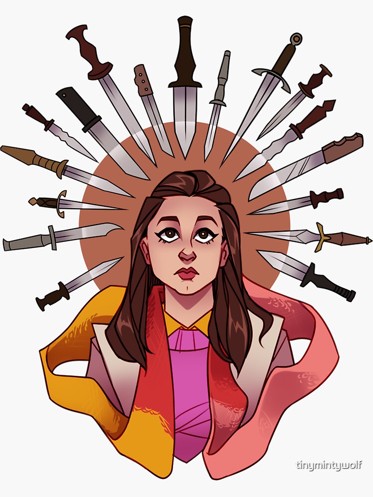 "Knives Out" Sticker for Sale by tinymintywolf | Redbubble