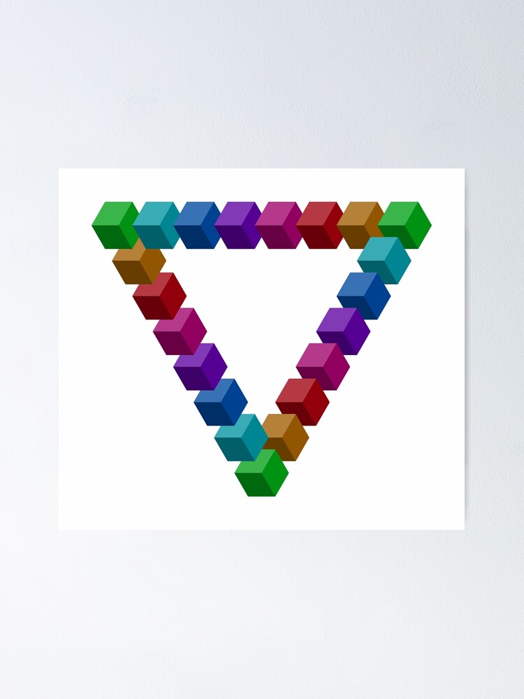 "penrose triangle" Poster for Sale by psychoshadow | Redbubble