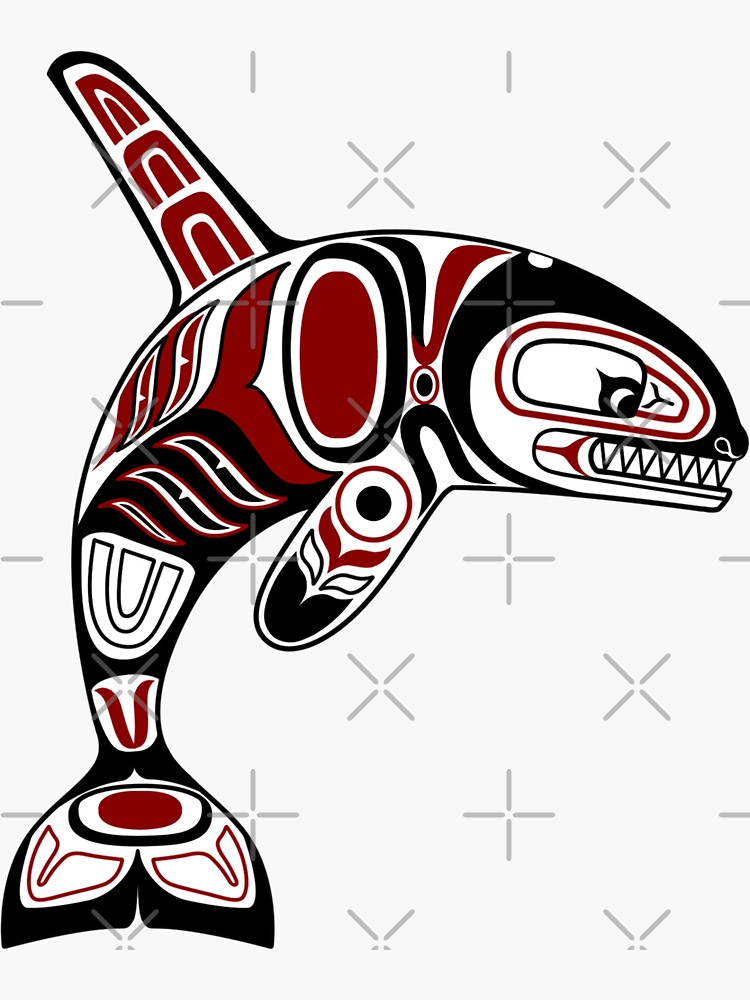 "Haida Orca" Sticker for Sale by gabitolgyesi | Redbubble