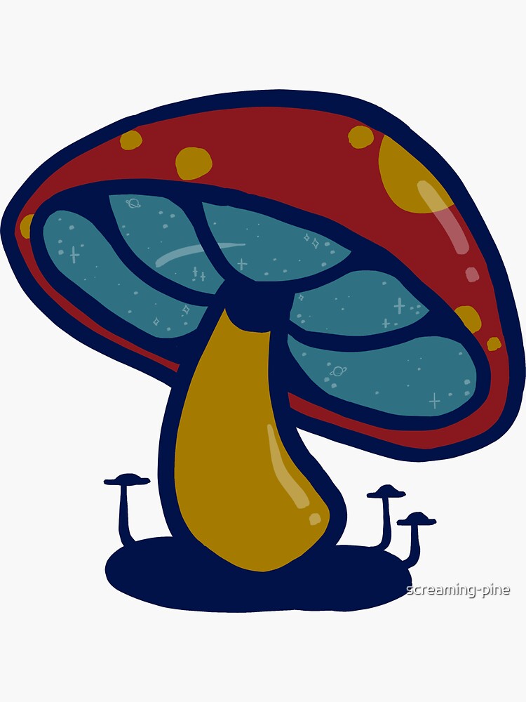 "Mushroom design!" Sticker for Sale by screaming-pine | Redbubble