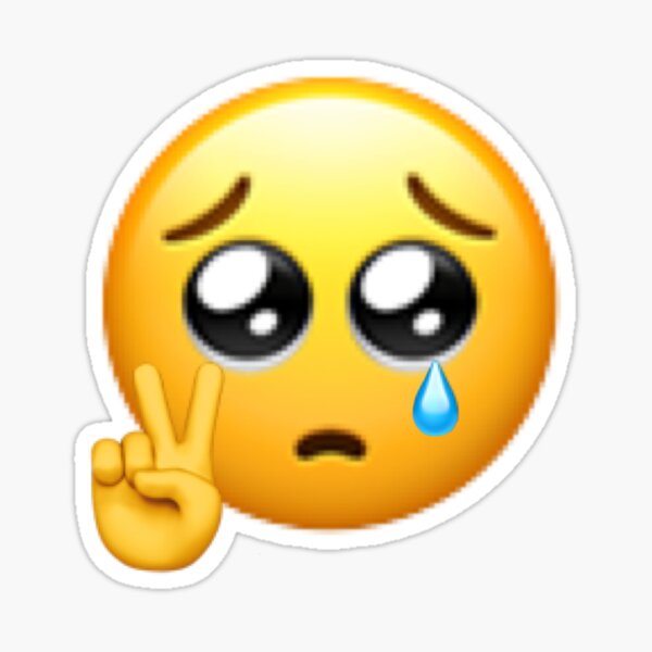 "sad sticker emoji" Sticker by nandacassas | Redbubble