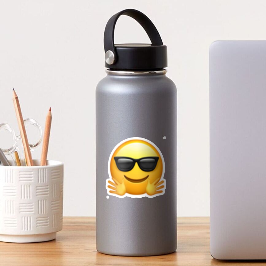 "sunglasses relaxing emoji" Sticker by nandacassas | Redbubble