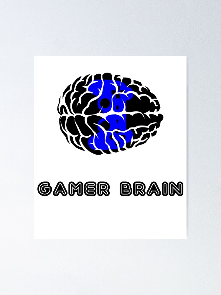 "Gamer brain with controller" Poster by DerNerd | Redbubble