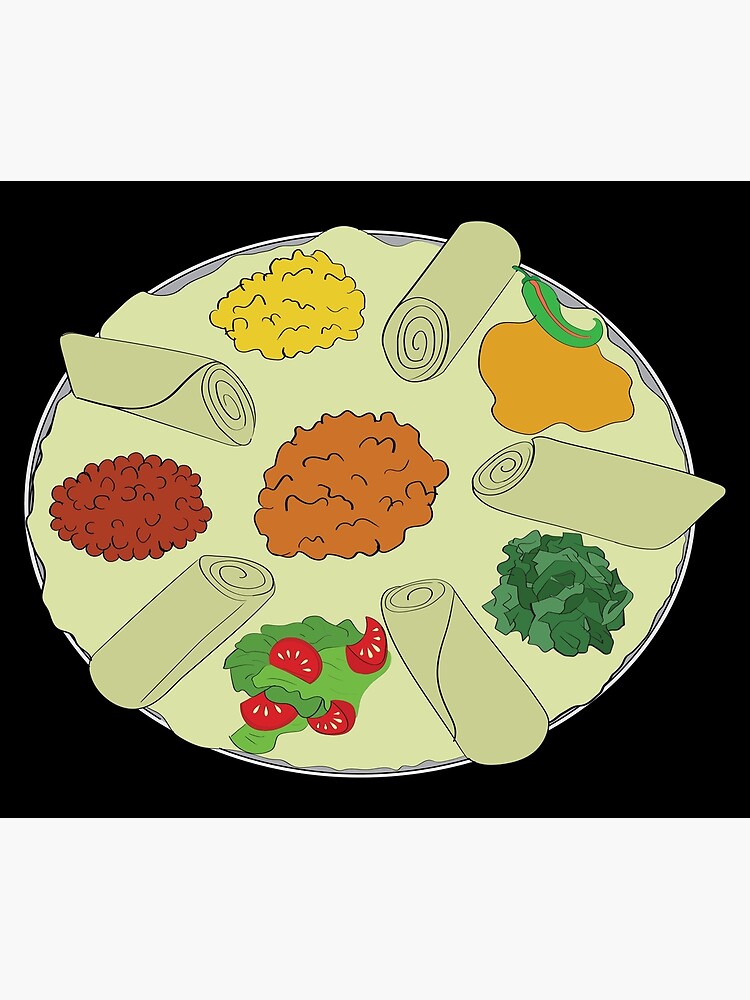 "Ethiopian food Yetsom Beyaynetu" Poster for Sale by Jayineedarts ...