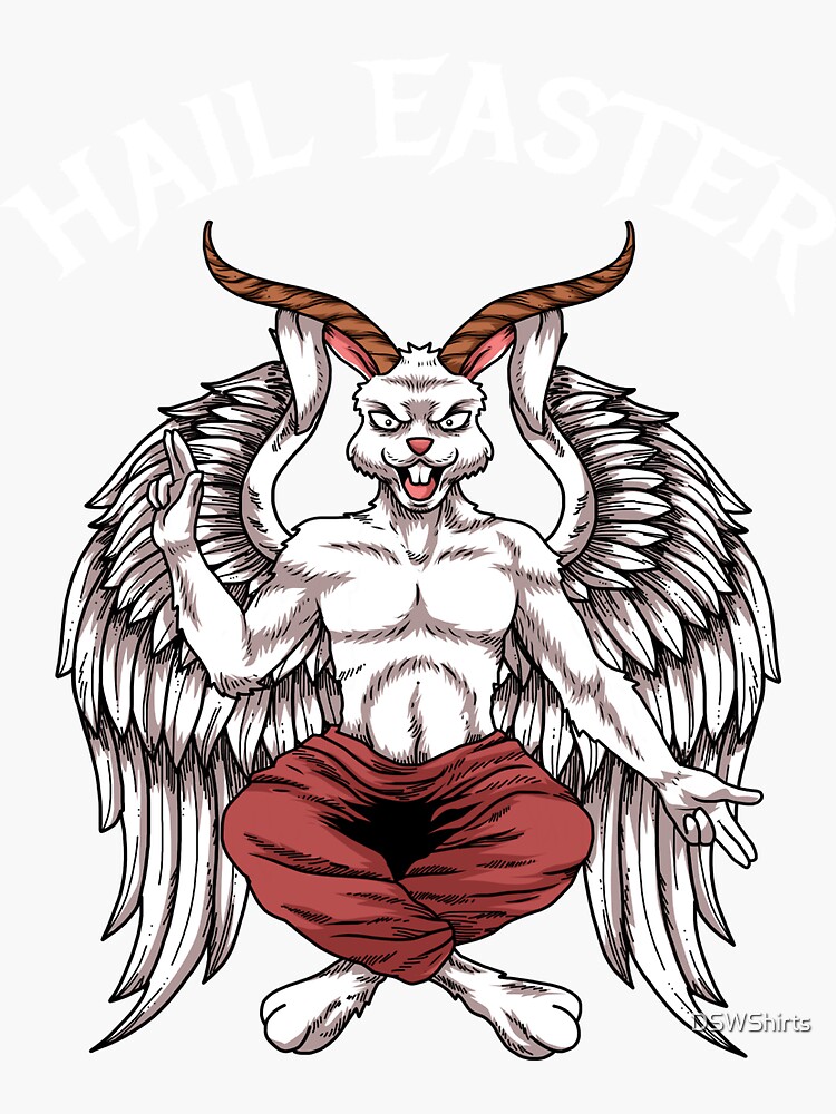 "Hail Easter Baphomet Lucifer 666 Satanism Hail Satan" Sticker by ...