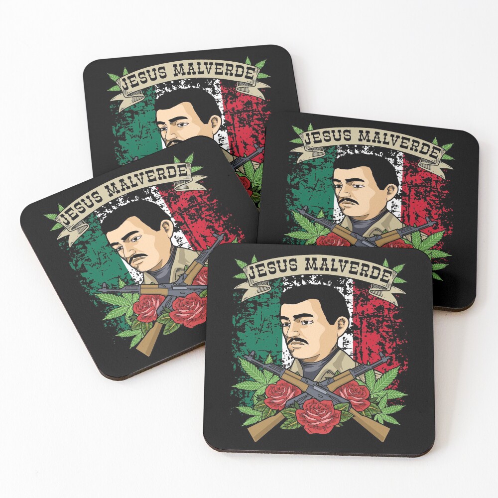Posavasos (lote de 4) «Jesus Malverde Camisa para hombres y mujeres ...