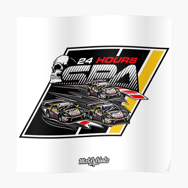 "24h Spa" Poster by MotorPrints | Redbubble