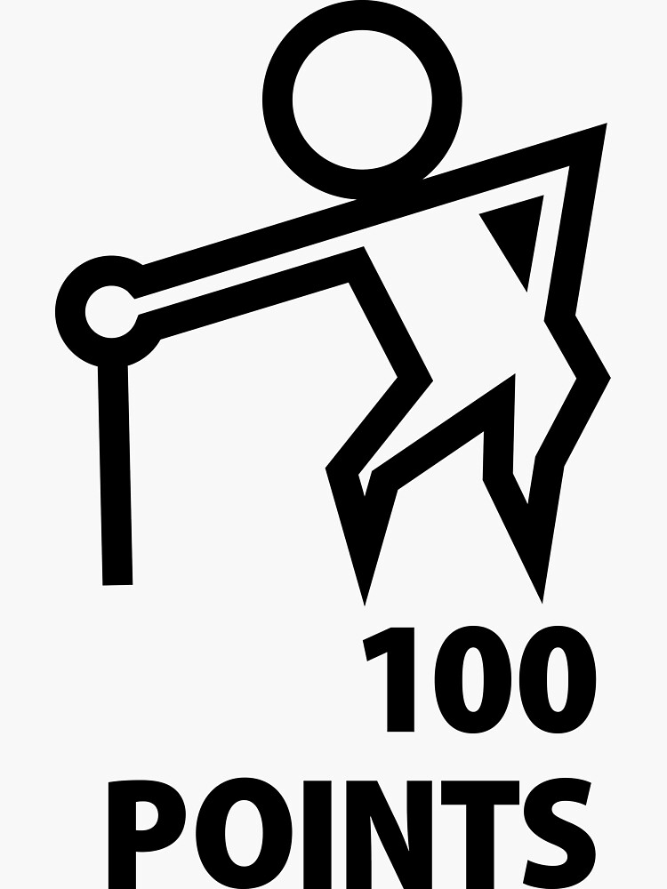 "100 Points" Sticker for Sale by Mansemat | Redbubble
