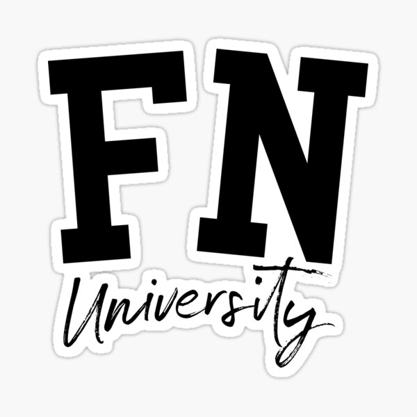 "FN University" Sticker for Sale by thefncompany | Redbubble