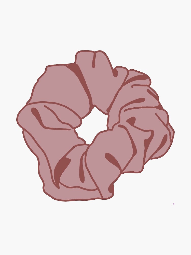 "Pink Scrunchie Sticker" Sticker by Corkhov | Redbubble