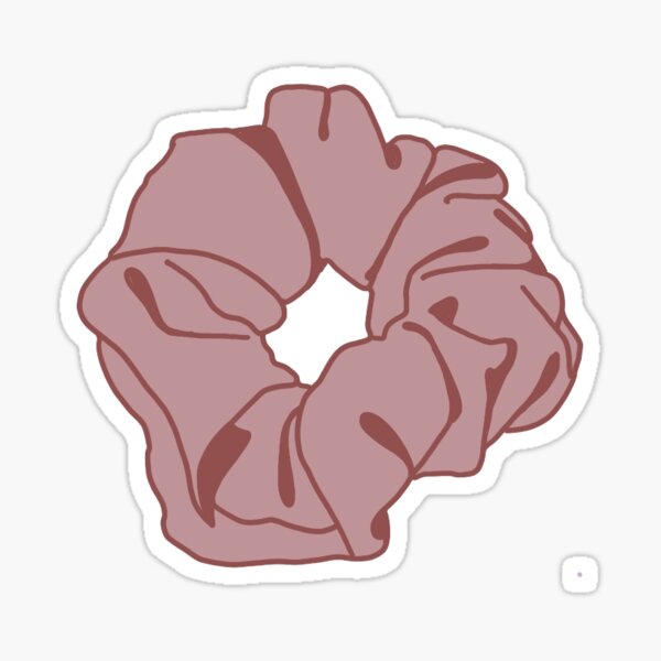 "Pink Scrunchie Sticker" Sticker by Corkhov | Redbubble