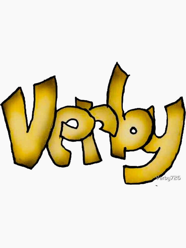 "Original Verby Logo" Sticker by Verby726 | Redbubble
