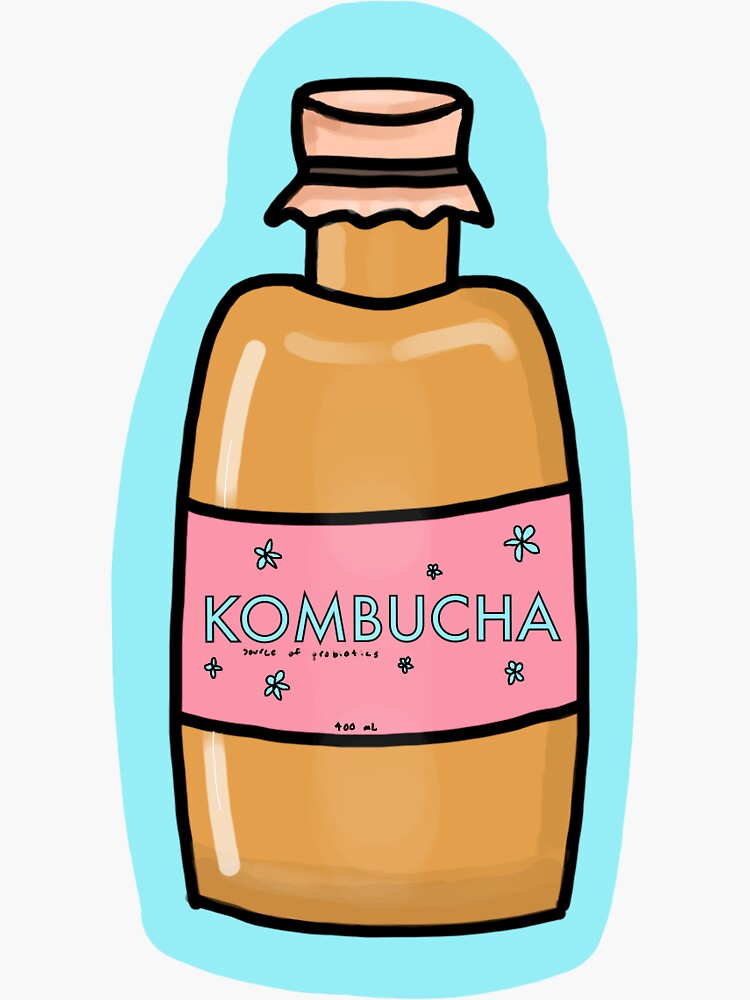 "Kombucha Cartoon" Sticker for Sale by maddyww | Redbubble