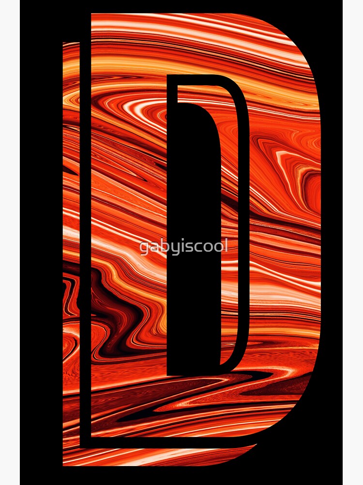 "Letter D initial stickers alphabet sticker red color by gabyiscool ...