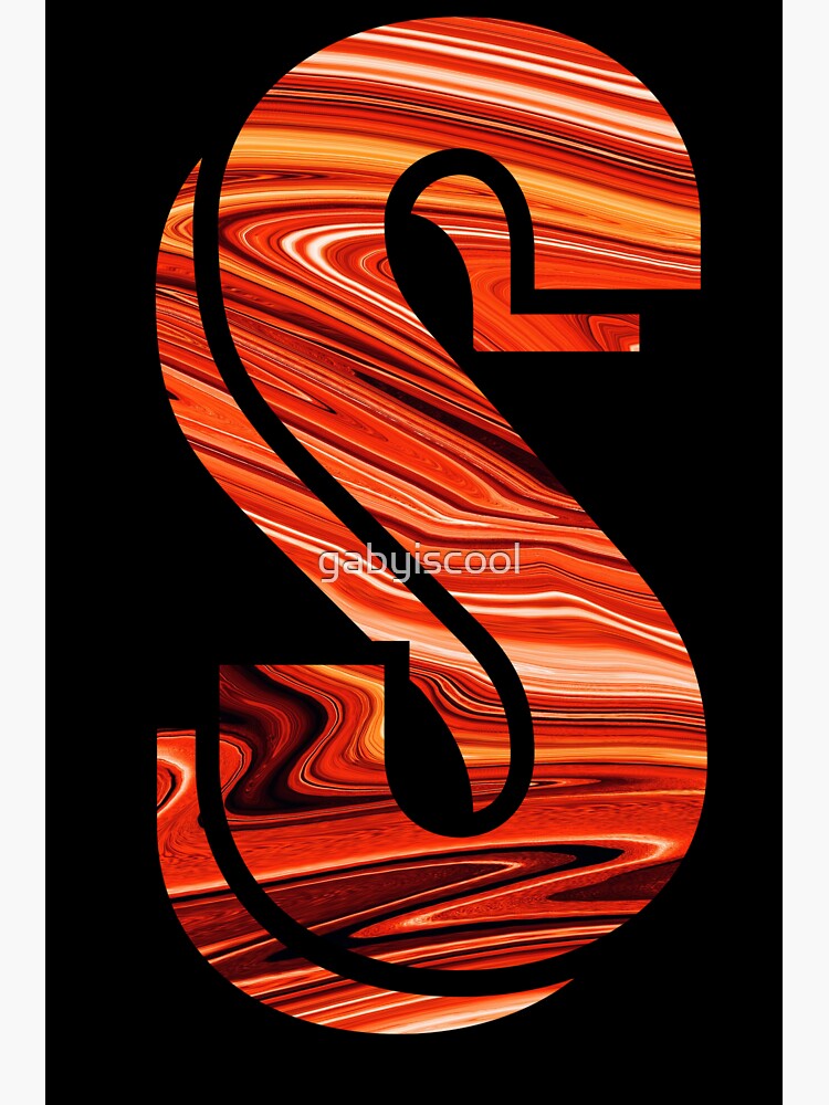 "Letter S initial stickers alphabet sticker red color by gabyiscool ...
