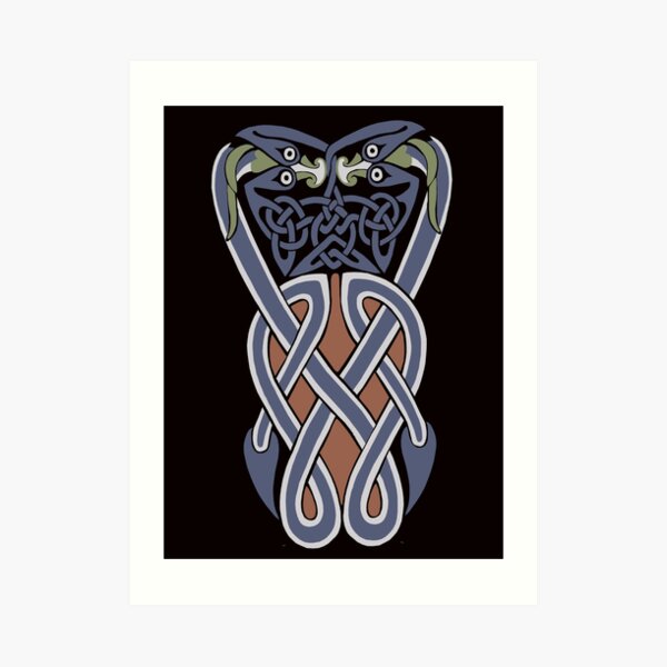 "Celtic Knot Work Serpents Snakes" Art Print for Sale by kellymavis ...