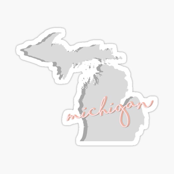 "Michigan State Sticker" Sticker for Sale by petal-designs | Redbubble