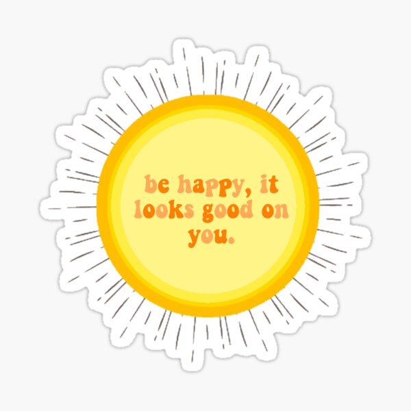 "Happy Quote" Sticker for Sale by aestheticxlly | Redbubble