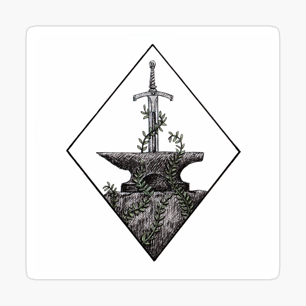 King Arthur Print Sword In The Stone Art Print Poster Merlin Poster ...