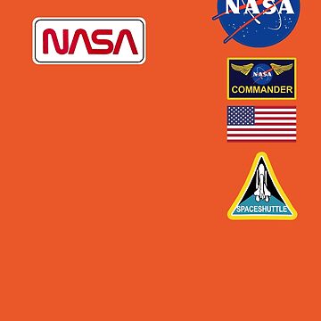 "NASA Commander" Sticker for Sale by MaverickYF | Redbubble