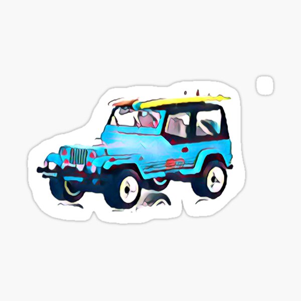 "Jeep Wrangler Sticker" Sticker by -delaneyrose | Redbubble