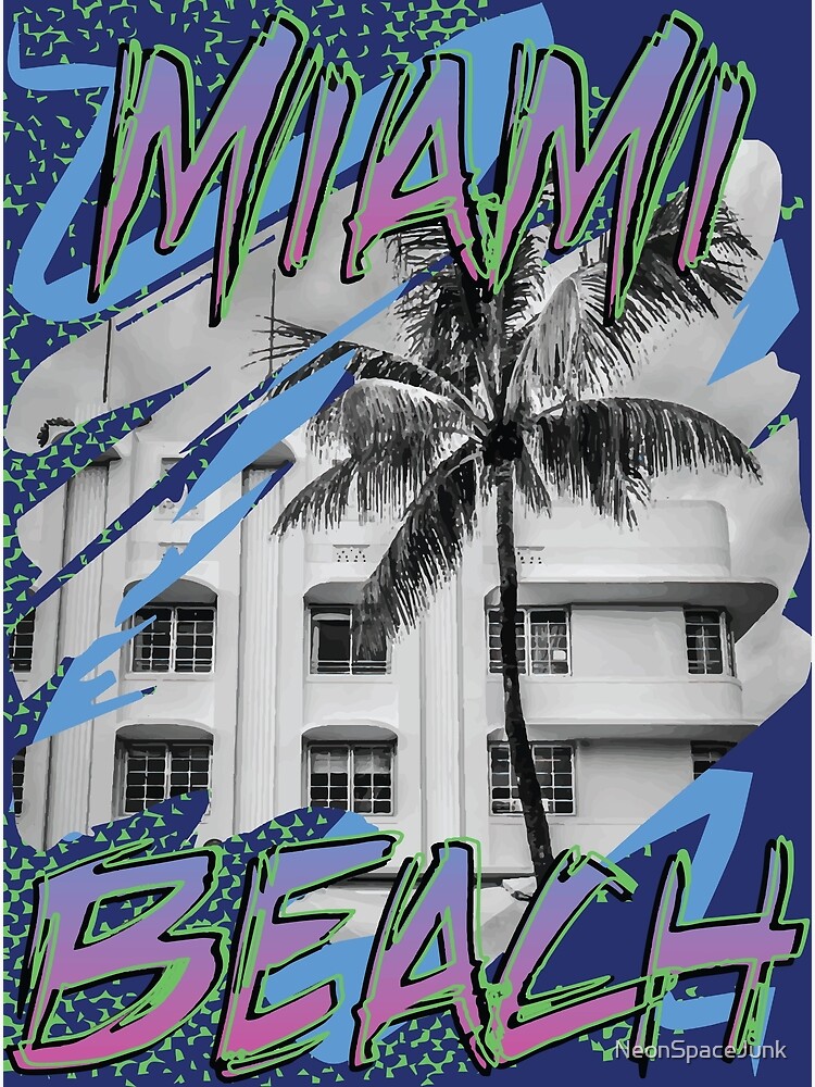 "Miami Beach 80s 1980s" Photographic Print by NeonSpaceJunk | Redbubble