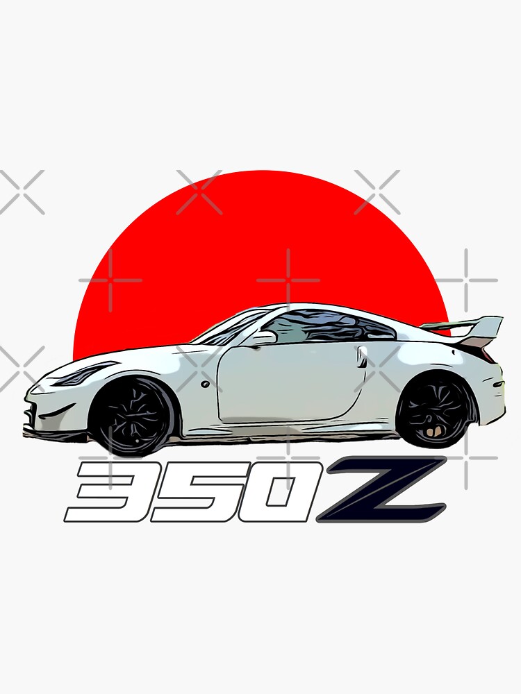 "white 350z" Sticker by kbcunanan | Redbubble