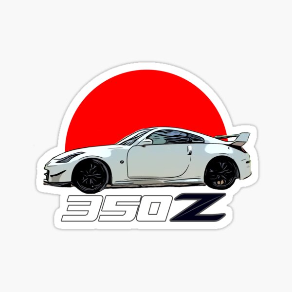 "white 350z" Sticker for Sale by kbcunanan | Redbubble
