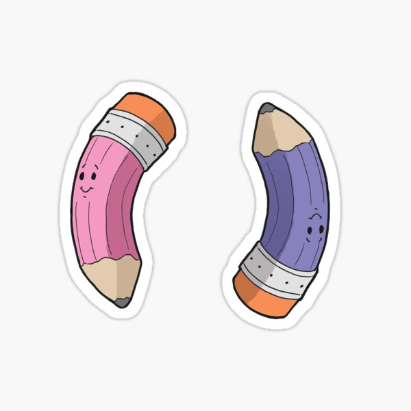 "Pencilwork , cute colored pencils" Sticker for Sale by Dallas-Artworks ...