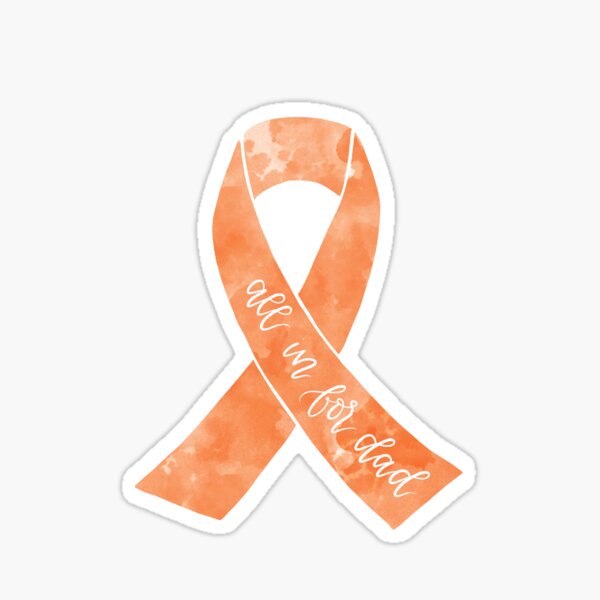 Childhood Cancer Family Sticker Orange Ribbon Bumper Stickers Paper ...