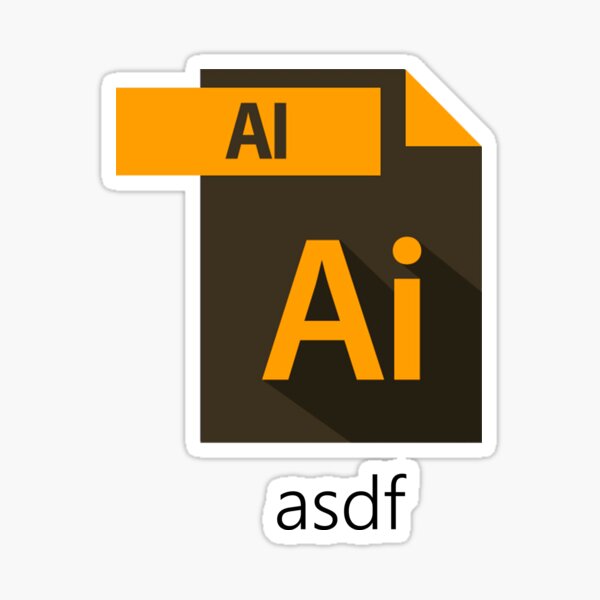 "asdf .AI File" Sticker for Sale by MateRoj | Redbubble