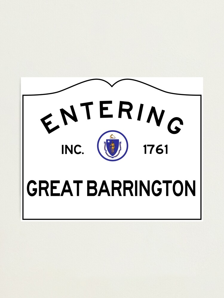 Impression photo « Entrer dans Great Barrington Massachusetts - Panneau ...