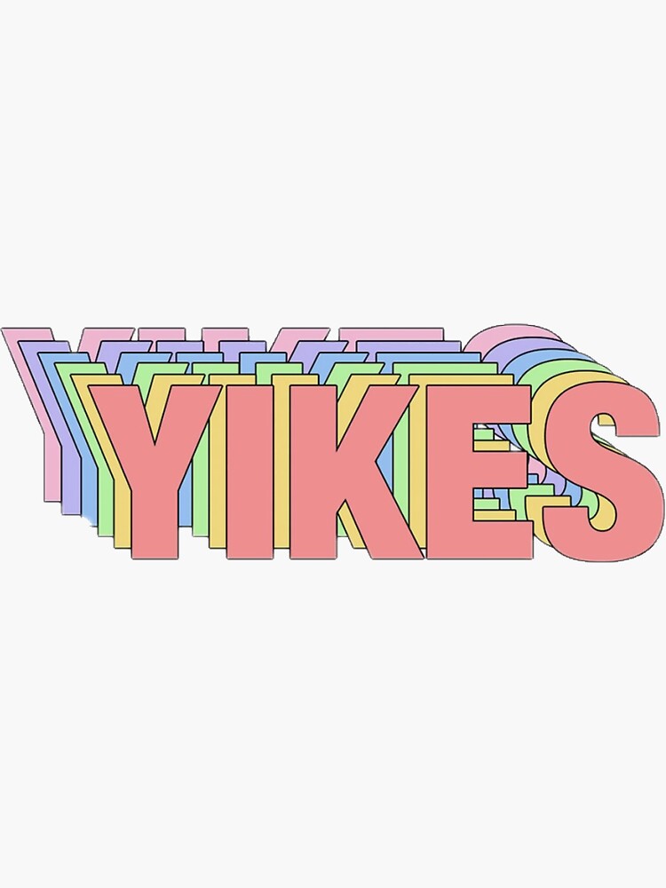 "Yikes Sticker" Sticker by graxceadams | Redbubble