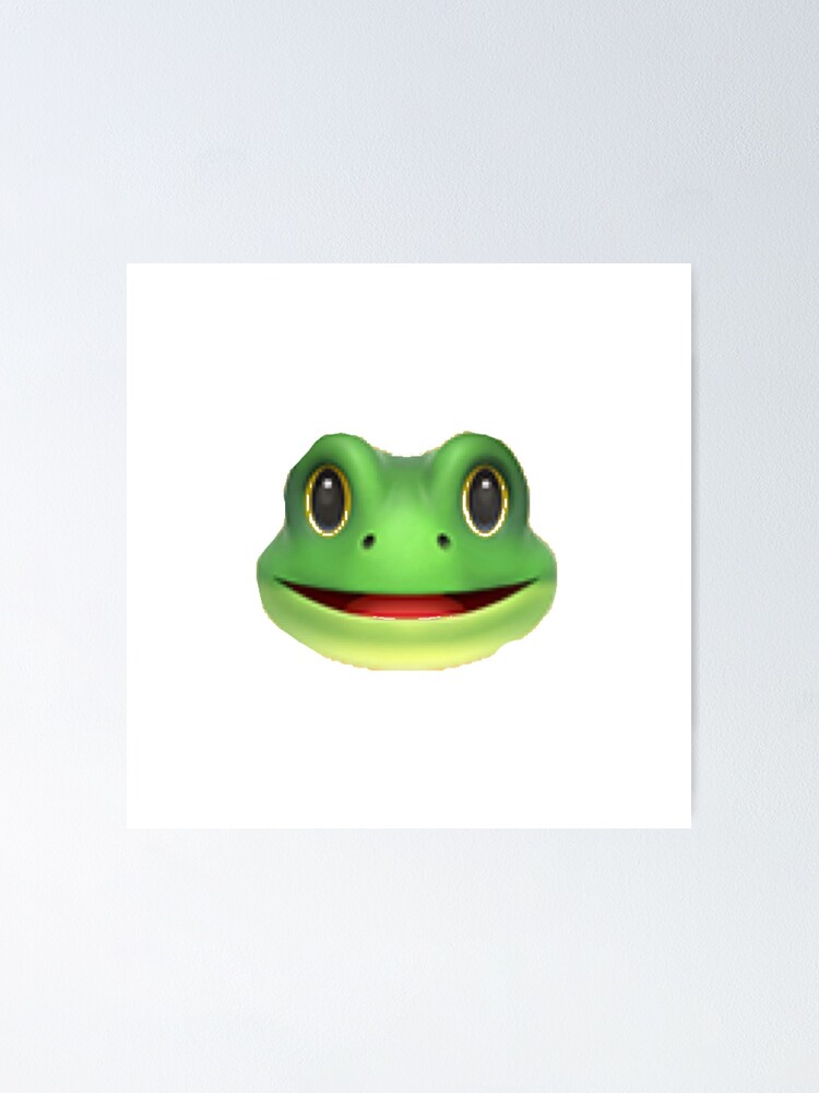 "Frog emoji sticker" Poster for Sale by graxceadams | Redbubble