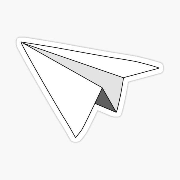 "Paper Plane" Sticker for Sale by FullonFulton | Redbubble