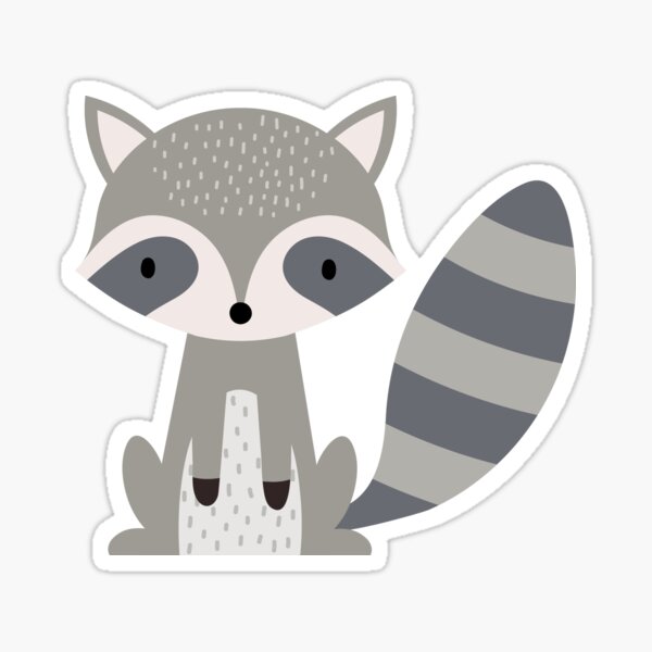 "Cute Raccoon " Sticker by endrerichards | Redbubble