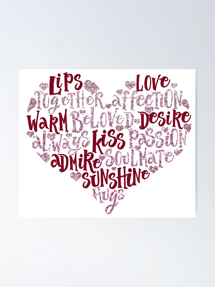 "Heart Full of Words" Poster by RuthFurtado | Redbubble
