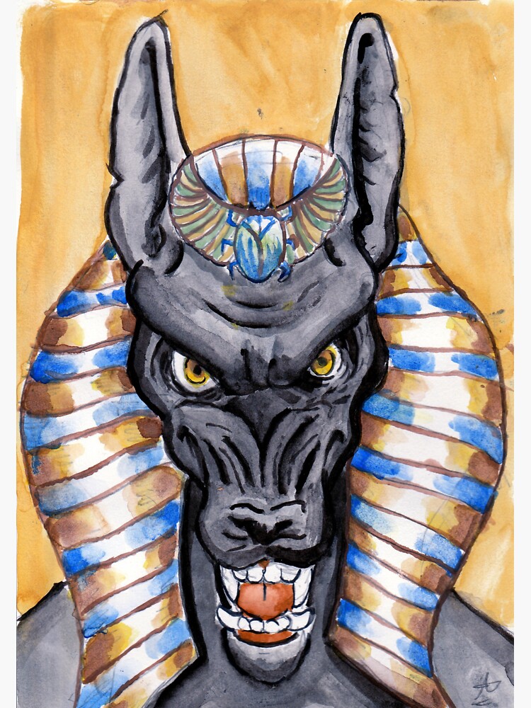 "Snarling Anubis" Sticker for Sale by Rapunculus | Redbubble