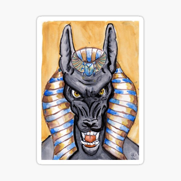 "Snarling Anubis" Sticker for Sale by Rapunculus | Redbubble