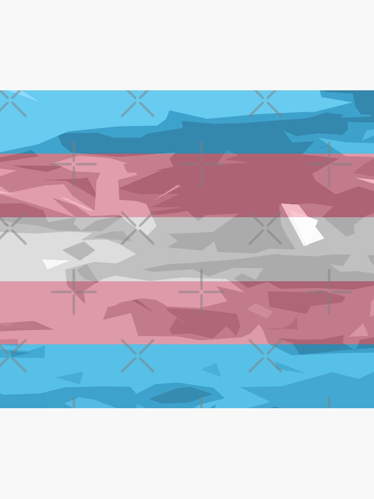 "Textured Abstract Transgender Pride Flag Large Series 1" Sticker for ...