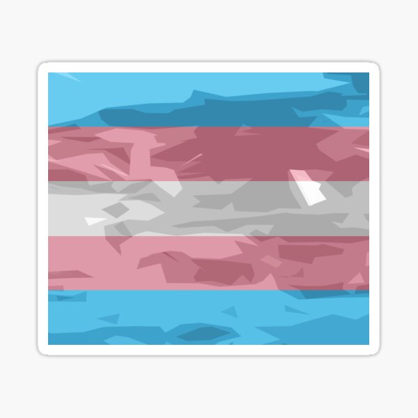 "Textured Abstract Transgender Pride Flag Large Series 1" Sticker for ...