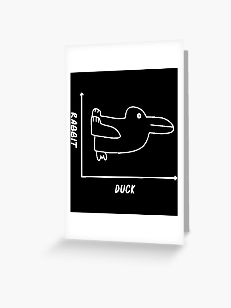 "Duck Rabbit Graph Math Teacher Easter" Greeting Card for Sale by ...