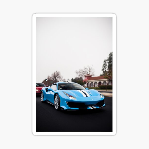 "Ferrari 488 Pista " Sticker for Sale by JWKexotics | Redbubble