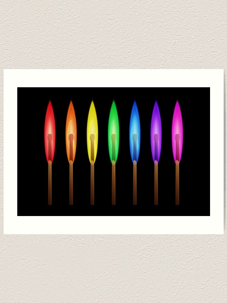 "Rainbow Matchsticks illustration" Art Print for Sale by psychoshadow ...