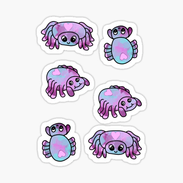 "Cute Pink Spider Art" Sticker for Sale by TheColourBros | Redbubble