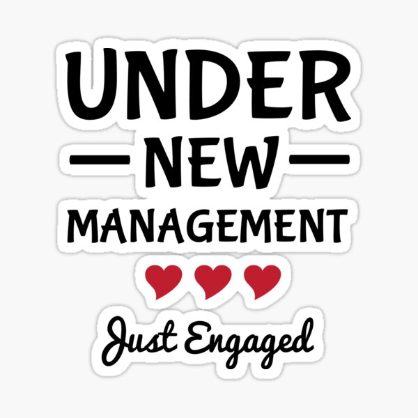 "Just Engaged, Engagement" Sticker by Nicnak85 | Redbubble