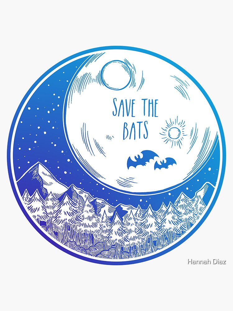 "Save the Bats!" Sticker for Sale by Chikagi | Redbubble