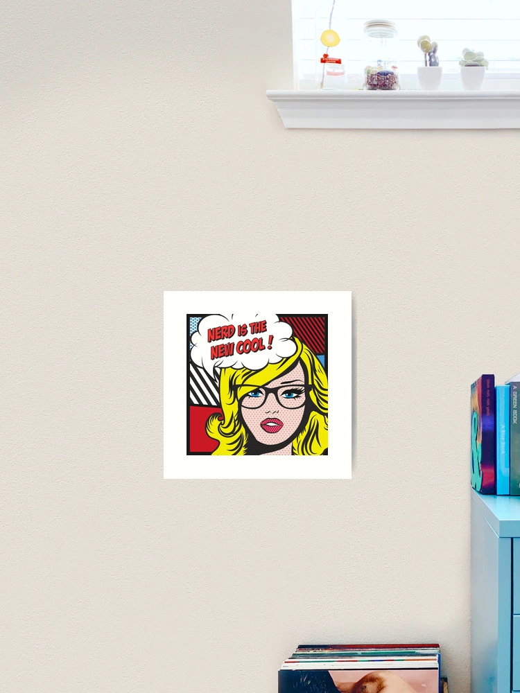 Cool Nerdy Art Typography Poster, Nerd And Geek, Illustrated